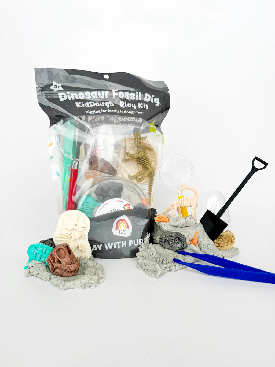 Dinosaur Fossil Dig KidDough Play Kit (Cookies & Cream) – sbnature Store