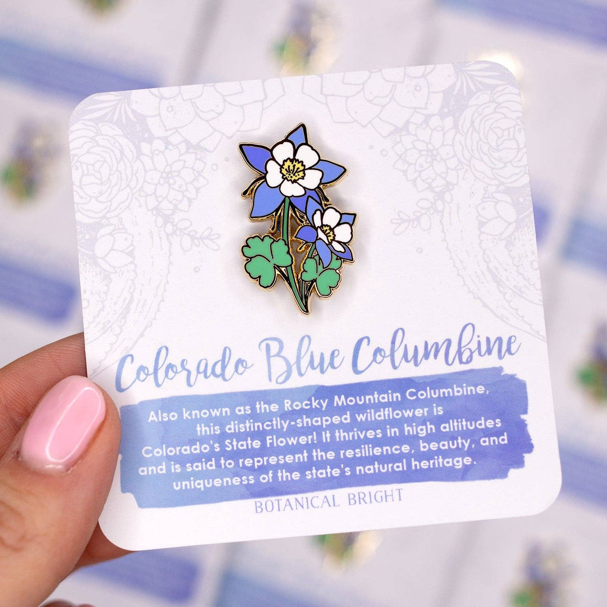 Colorado Blue Columbine Enamel Pin – sbnature Store