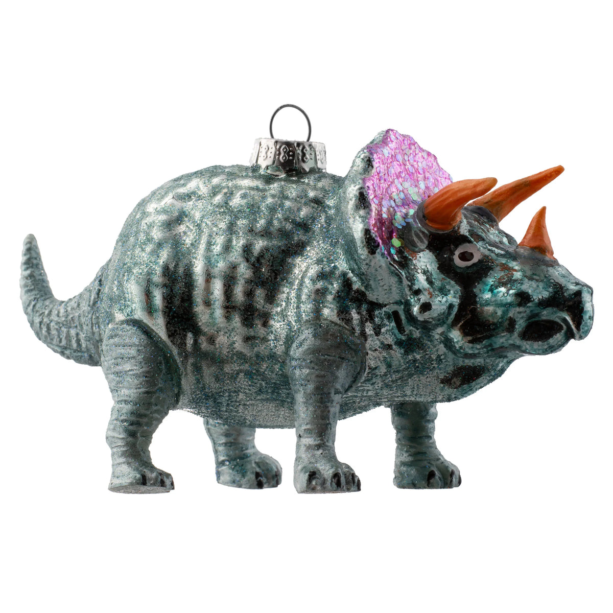 Triceratop Dinosaur Mercury Glass Ornament – sbnature Store