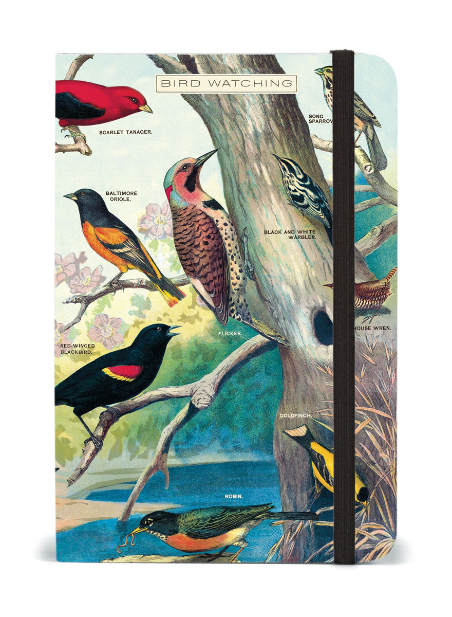 Bird Watching Small Notebook w/ Elastic Enclosure – sbnature Store