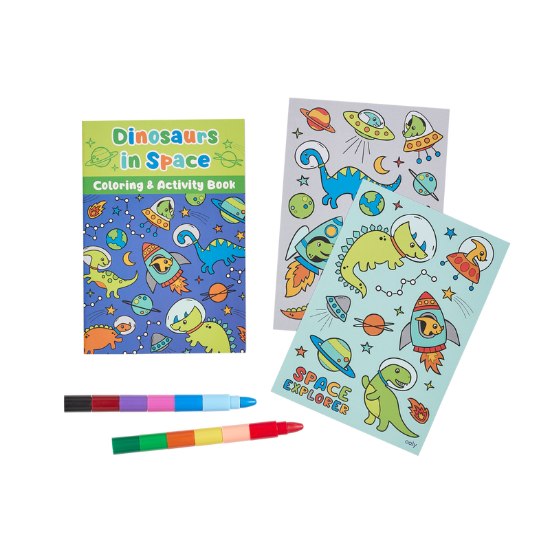 Mini Traveler Coloring & Activity Kit: Dinosaurs in Space – sbnature Store