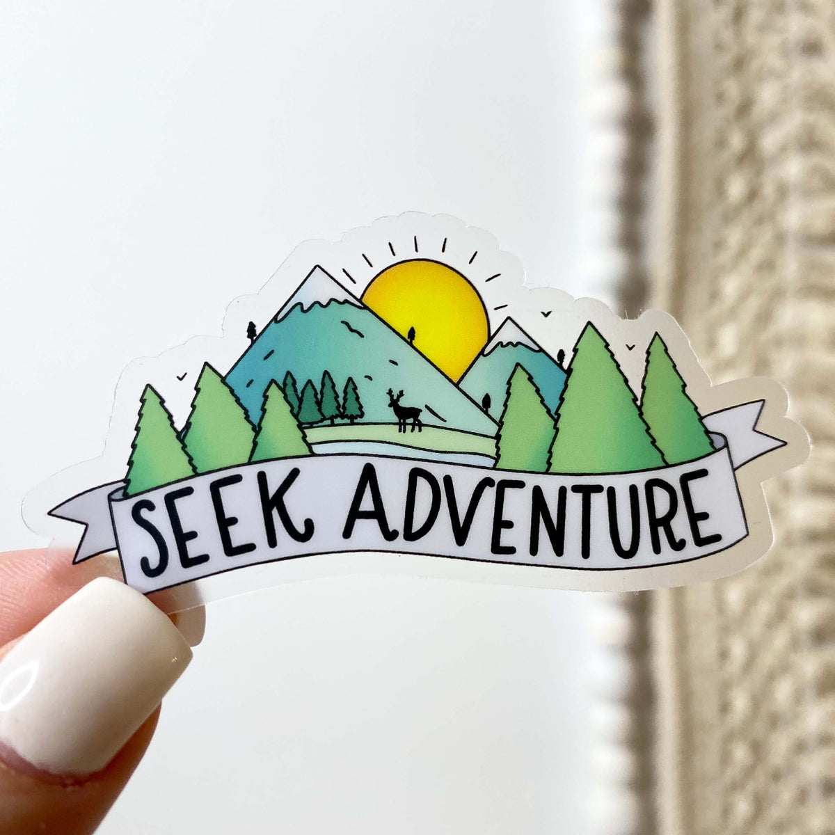 Seek Adventure Outdoors Clear Sticker – sbnature Store